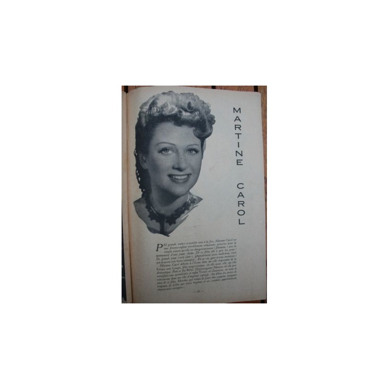 Magazine Cine Miroir 1949 Georges Guetary Martine Carol Jeanne Fusier-Gir