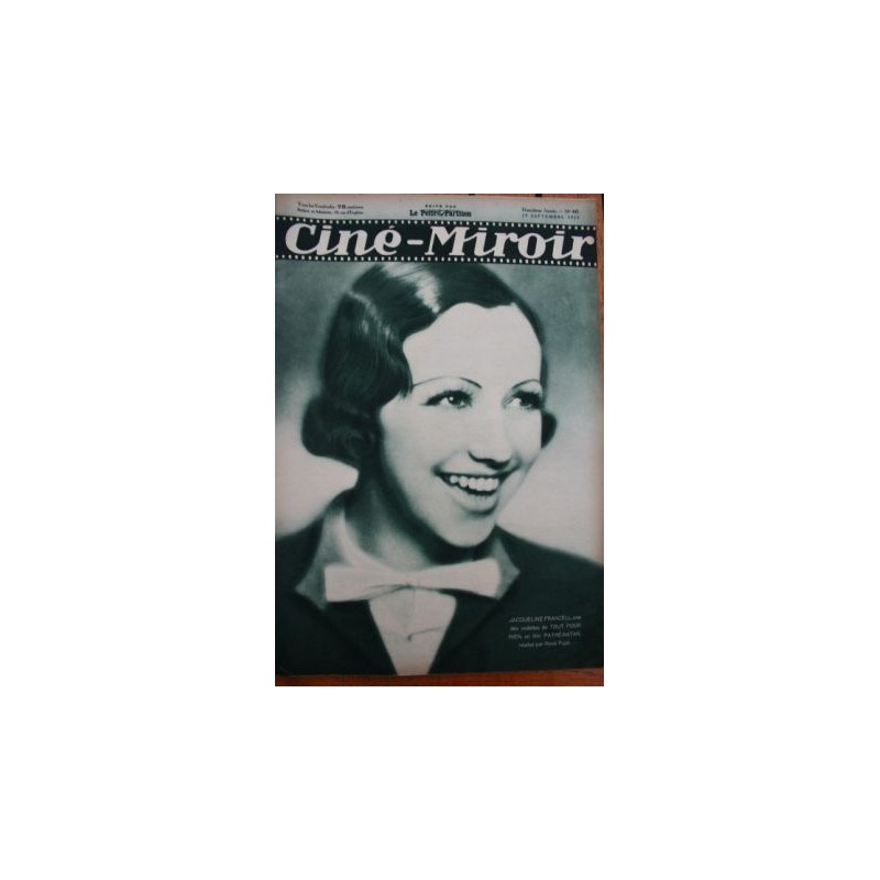 Magazine Cine Miroir 1933 Jacqueline Francell