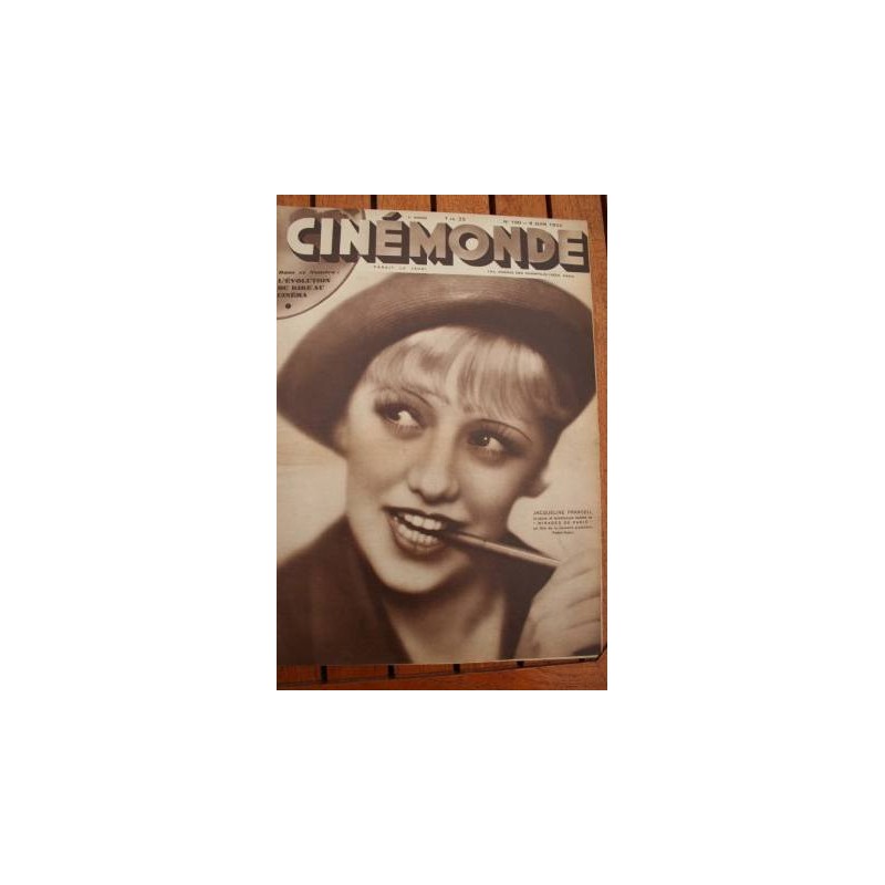 Magazine Cinemonde 1932 Jacqueline Francell