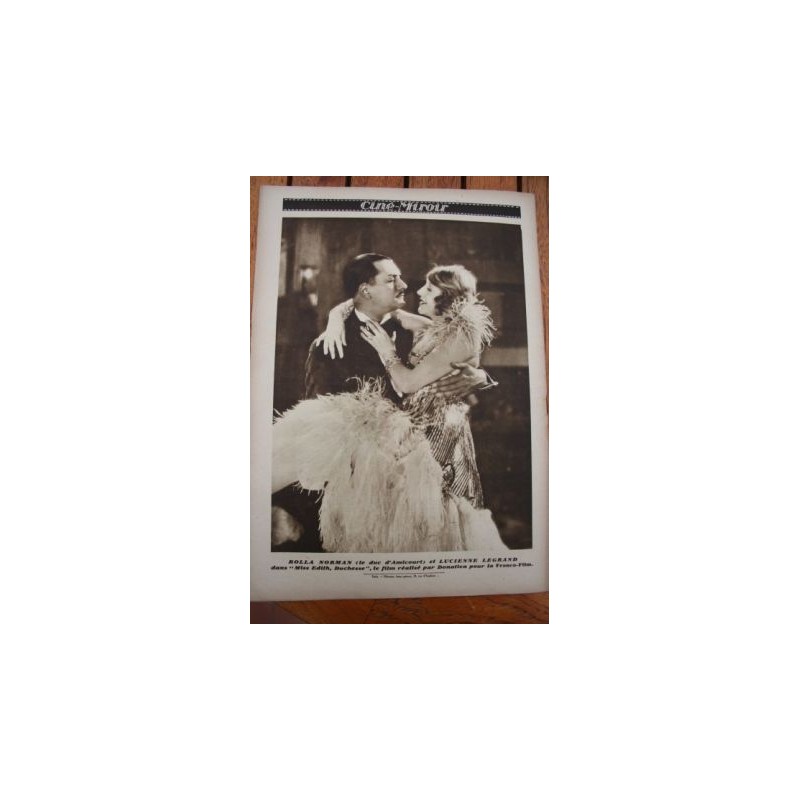 Magazine Cine Miroir 1928 Lucienne Legrand
