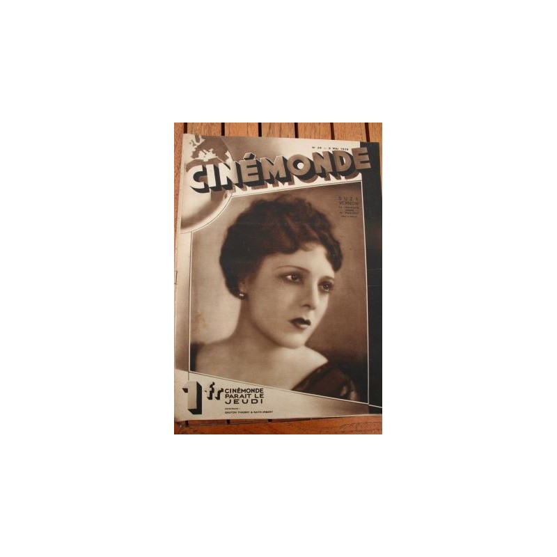 Magazine Cinemonde 1929 Suzy Vernon