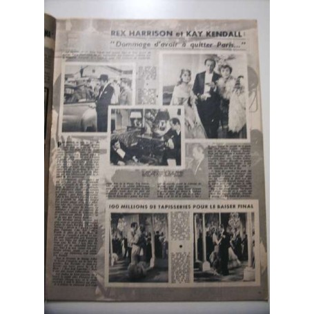 Magazine Cinemonde 1958 Rex Harrison Kay Kendall