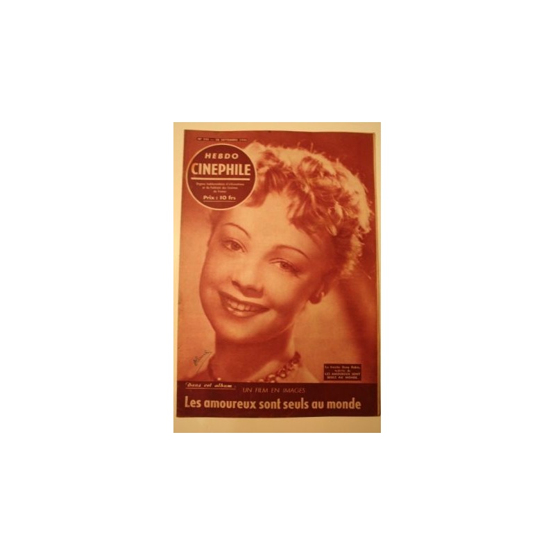 Magazine Cinephile 1948 Louis Jouvet Dany Robin Renee Devillers