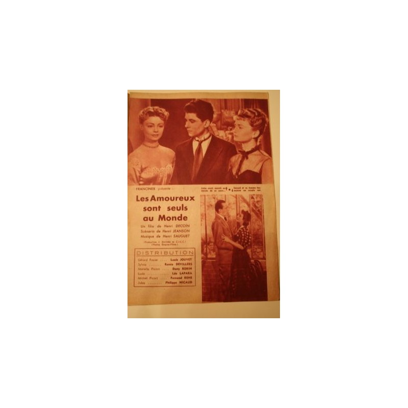 Magazine Cinephile 1948 Louis Jouvet Dany Robin Renee Devillers