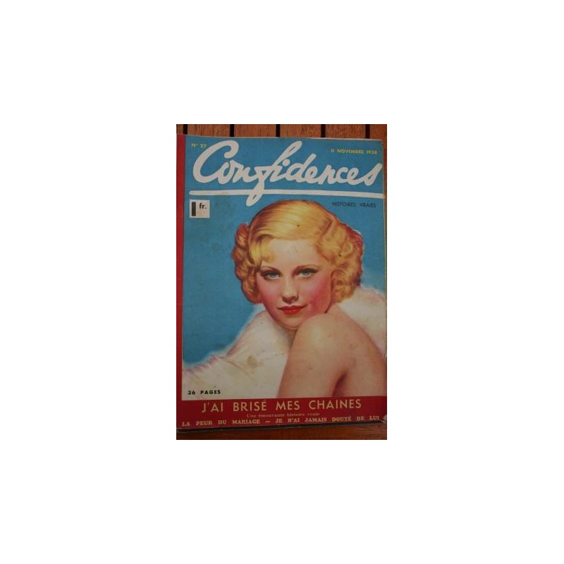 Magazine Confidence 1938 Mary Carlisle