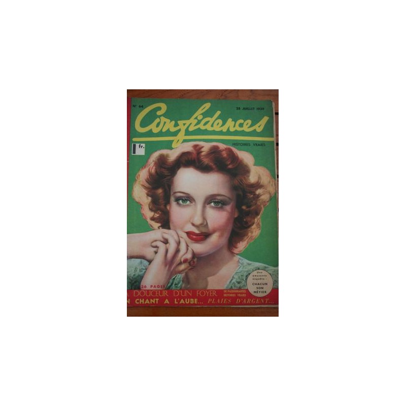 Magazine Confidence 1939 Jeanette MacDonald