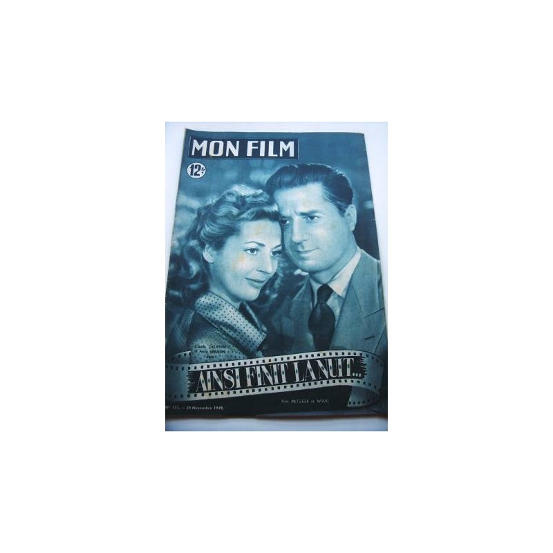 Magazine Mon Film 1949 Anne Vernon Claude Dauphin Henri Guisol Mona Dol