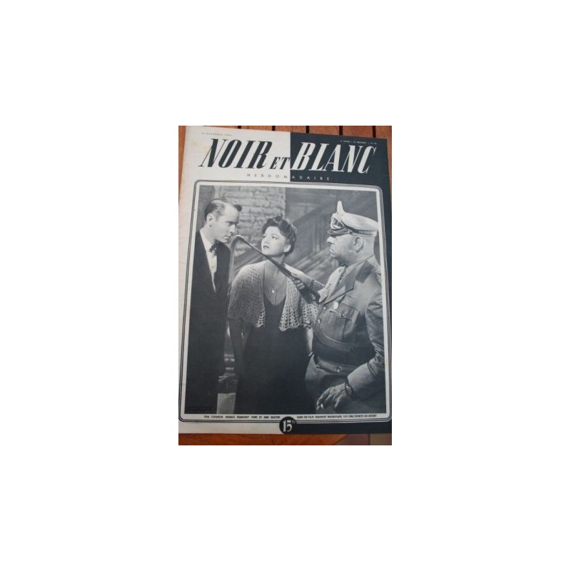 Magazine Noir Et Blanc 1946 Anne Baxter Franchot Tone Erich Von Stroheim