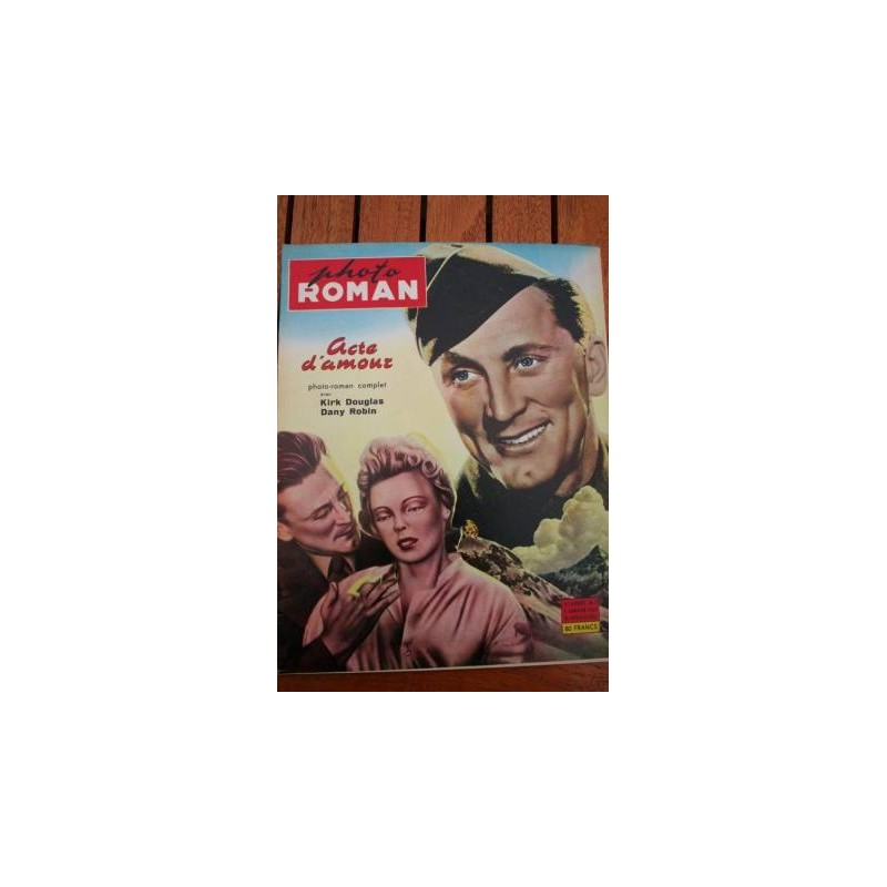 Magazine Photo Roman 1957 Kirk Douglas Dany Robin Barbara Laage ...