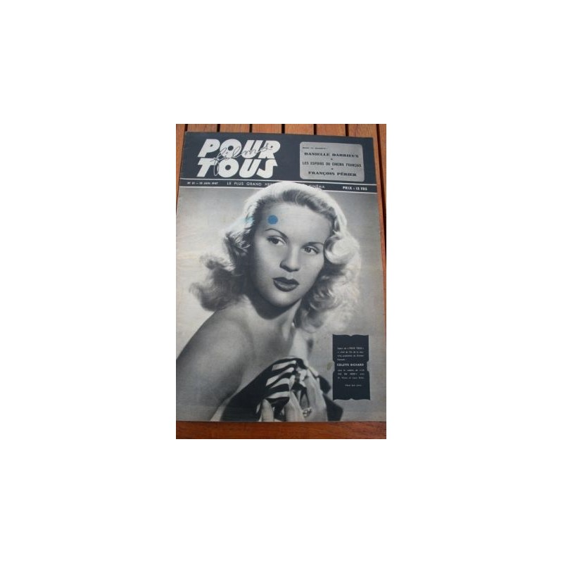Magazine Pour Tous 1947 Colette Richard